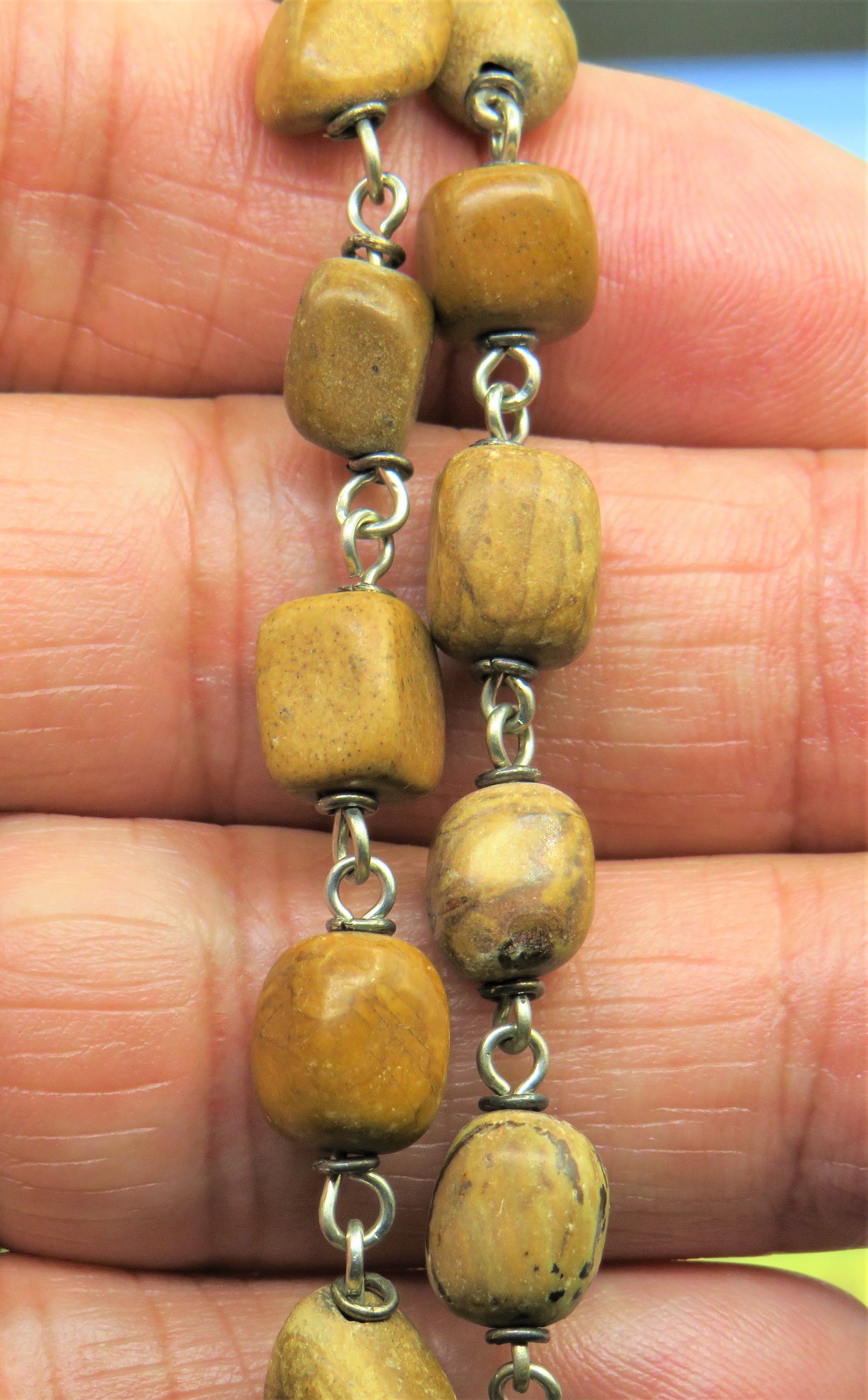 Brown Jasper Rosary - Brown Jasper Nugget Beads - Mary & Child Center ...