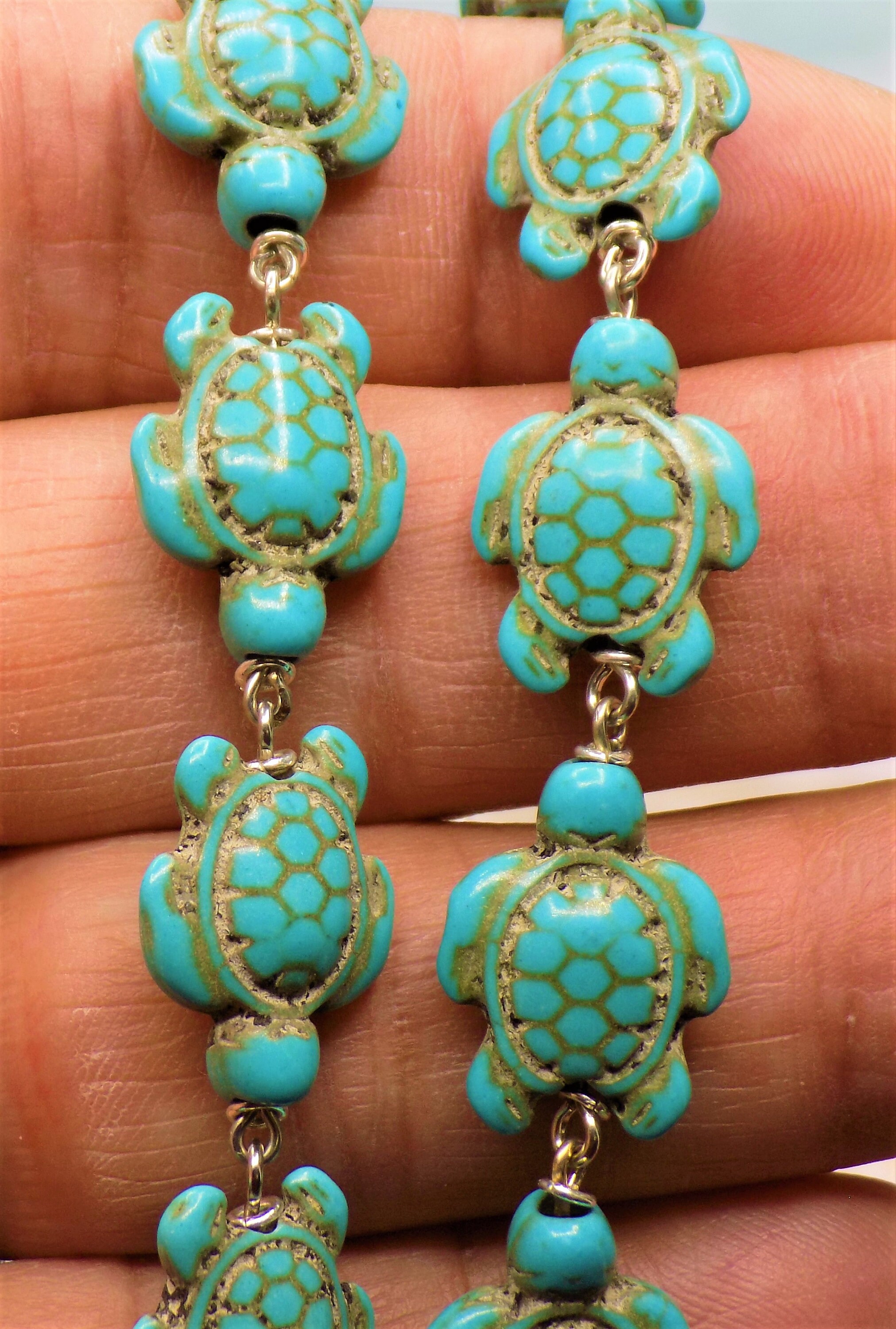 Turtle Rosaries - Turquoise Blue & Multi Color Stone Turtle Beads ...