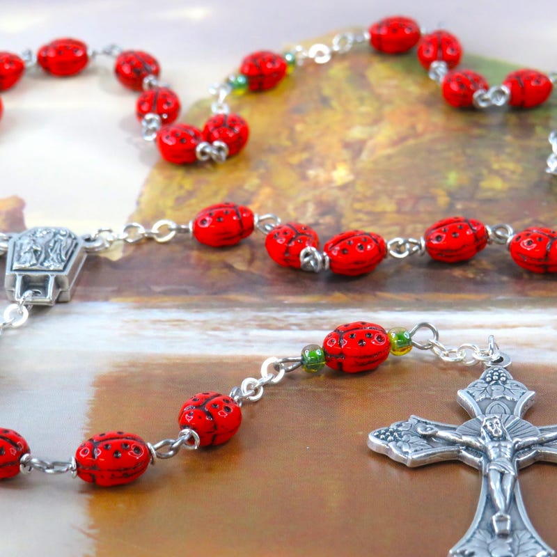 Lady Bug Beads - Etsy