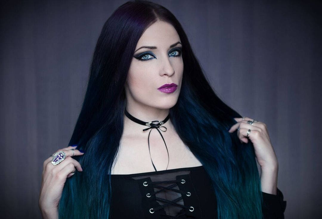 Corset Choker Gothic Necklace Black Velvet Ribbon Bow Collar Etsy