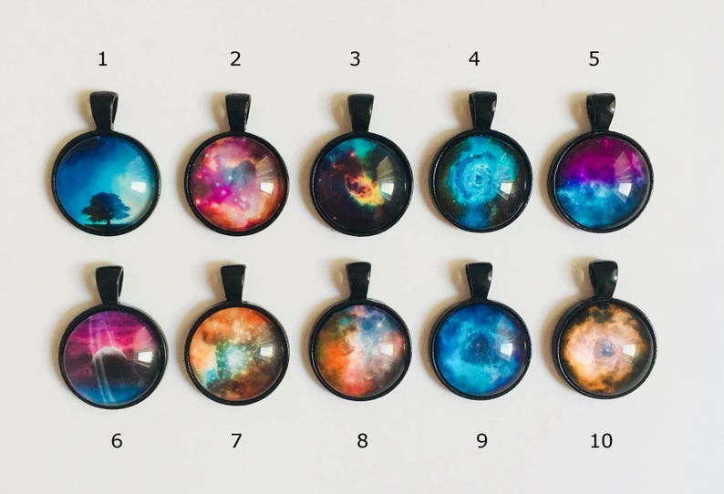 Universe Necklace Galaxy Necklace Black Gothic Space Emo - Etsy
