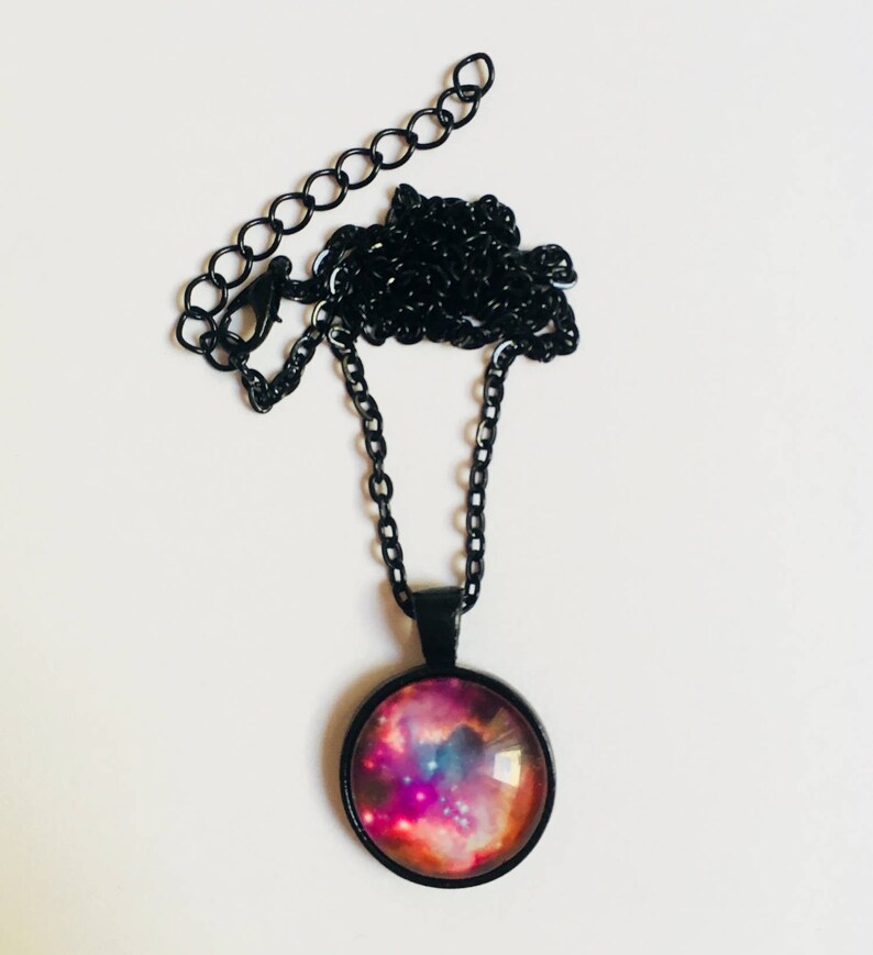 Universe Necklace Galaxy Necklace Black Gothic Space Emo - Etsy