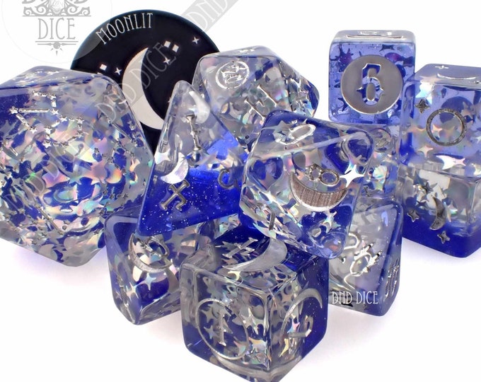 Moonlit Night Exclusive 12 Dice Set Unique Constellation - Etsy