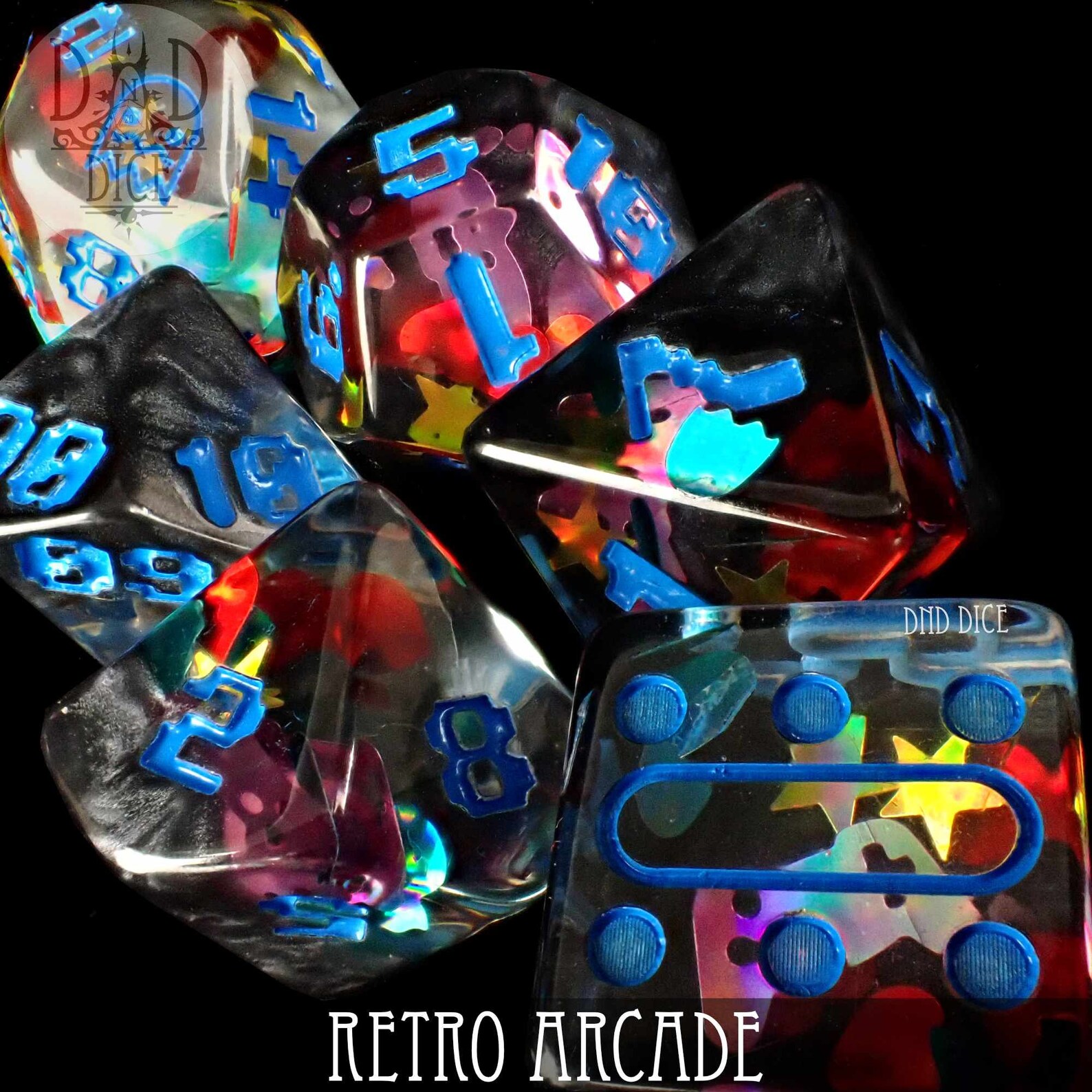 Retro Arcade Exclusive 11 Dice Set Video Game Dice With - Etsy