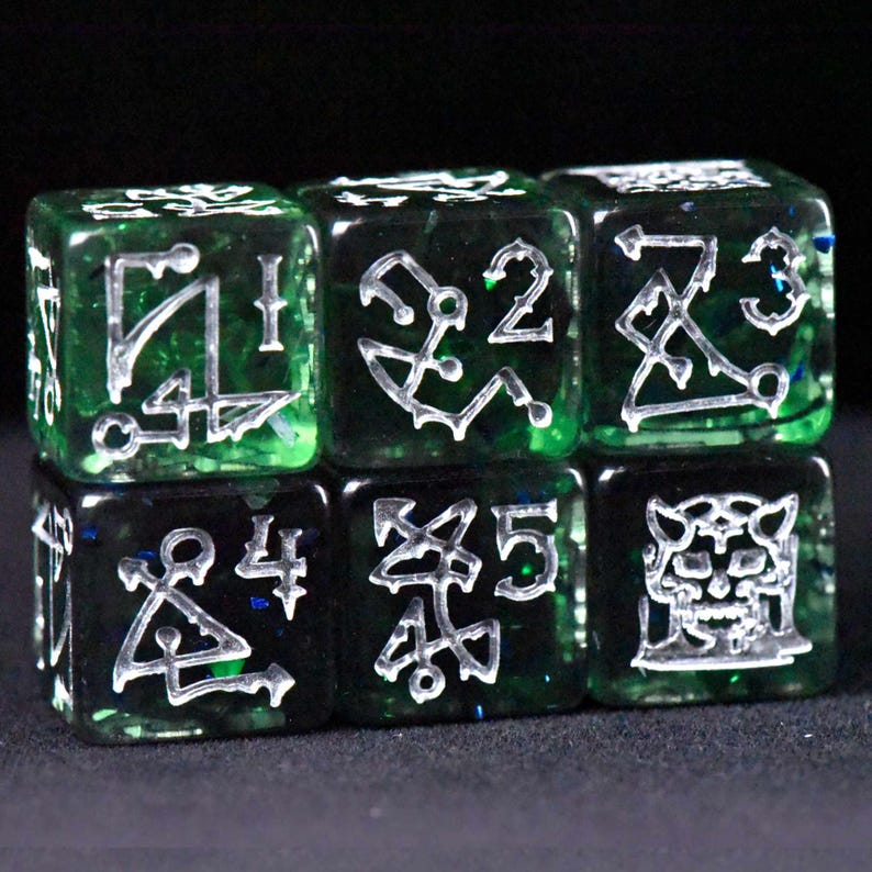 Crypt of the Necromancer 11 Dice Set | Undead Lich and Skeleton Theme ...
