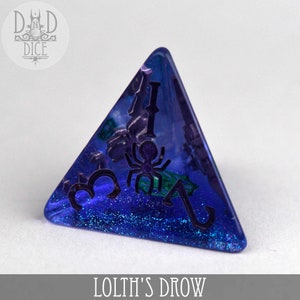Lolth's Drow Exclusive 11 Dice Set Underdark Chains & Spiders Dark Elf ...