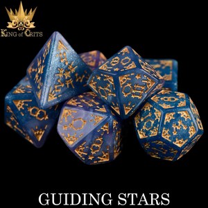Guiding Stars Exclusive 7 Dice Set | Unique Constellation Star Chart ...