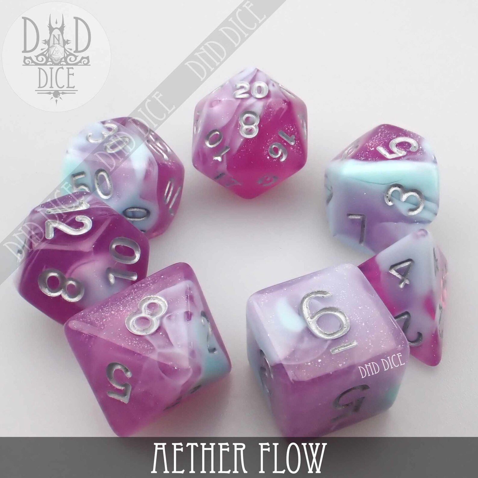 Aether Flow Translucent Dice Set for Dungeons & Dragons DND - Etsy