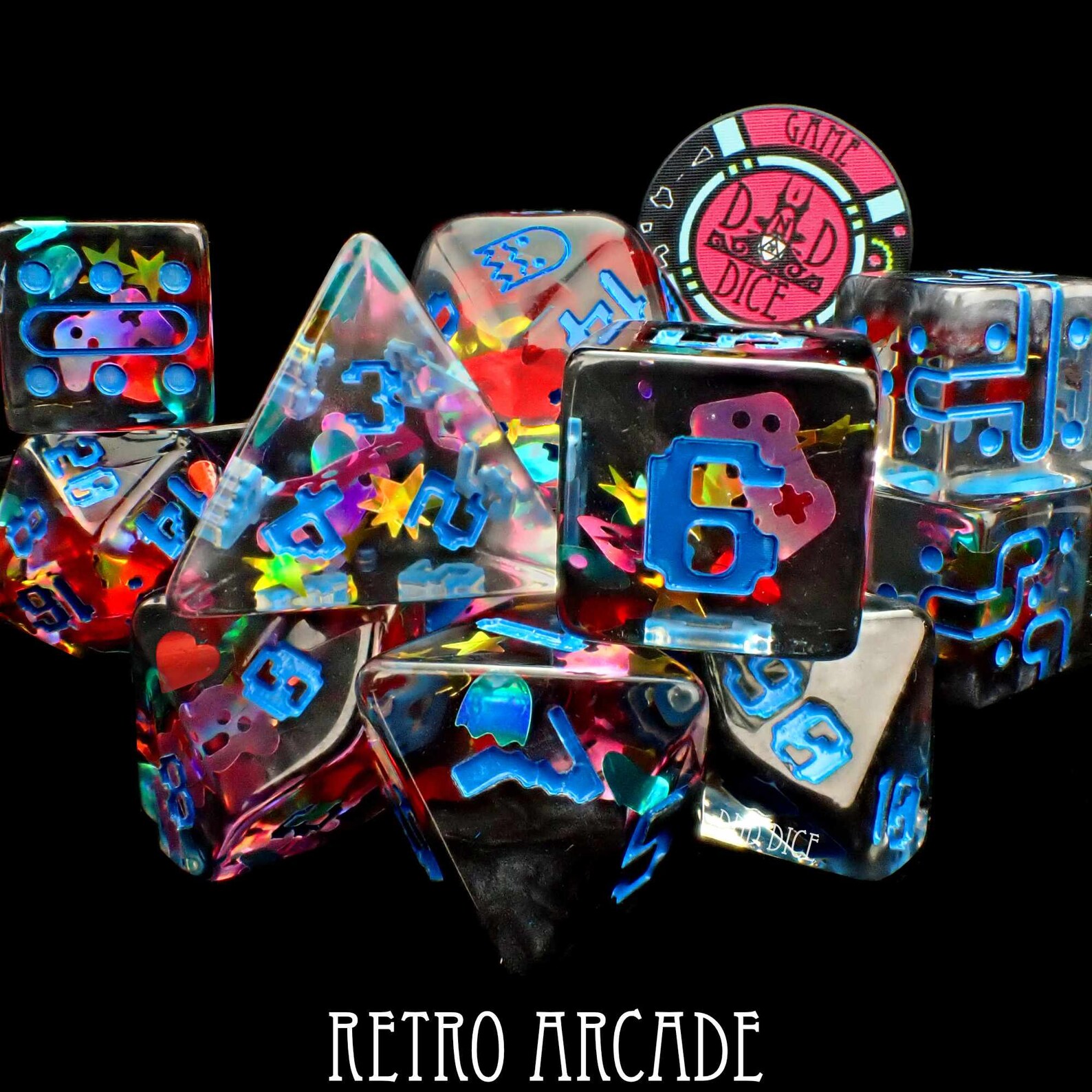 Retro Arcade Exclusive 11 Dice Set Video Game Dice With - Etsy