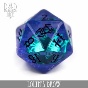 Lolth's Drow Exclusive 11 Dice Set Underdark Chains & Spiders Dark Elf ...