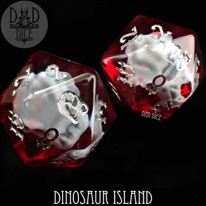 Dinosaur Island Exclusive 11 Dice Set T-rex and Friends Dinosaur Themed ...