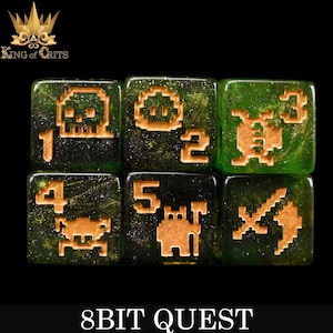 8BIT Quest Exclusive 11 Dice Set | Definitely NOT Zelda Inspired DND ...