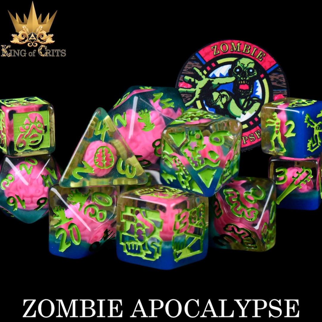 Zombie Apocalypse Exclusive 11 Dice Set | Undead Paradise Halloween ...