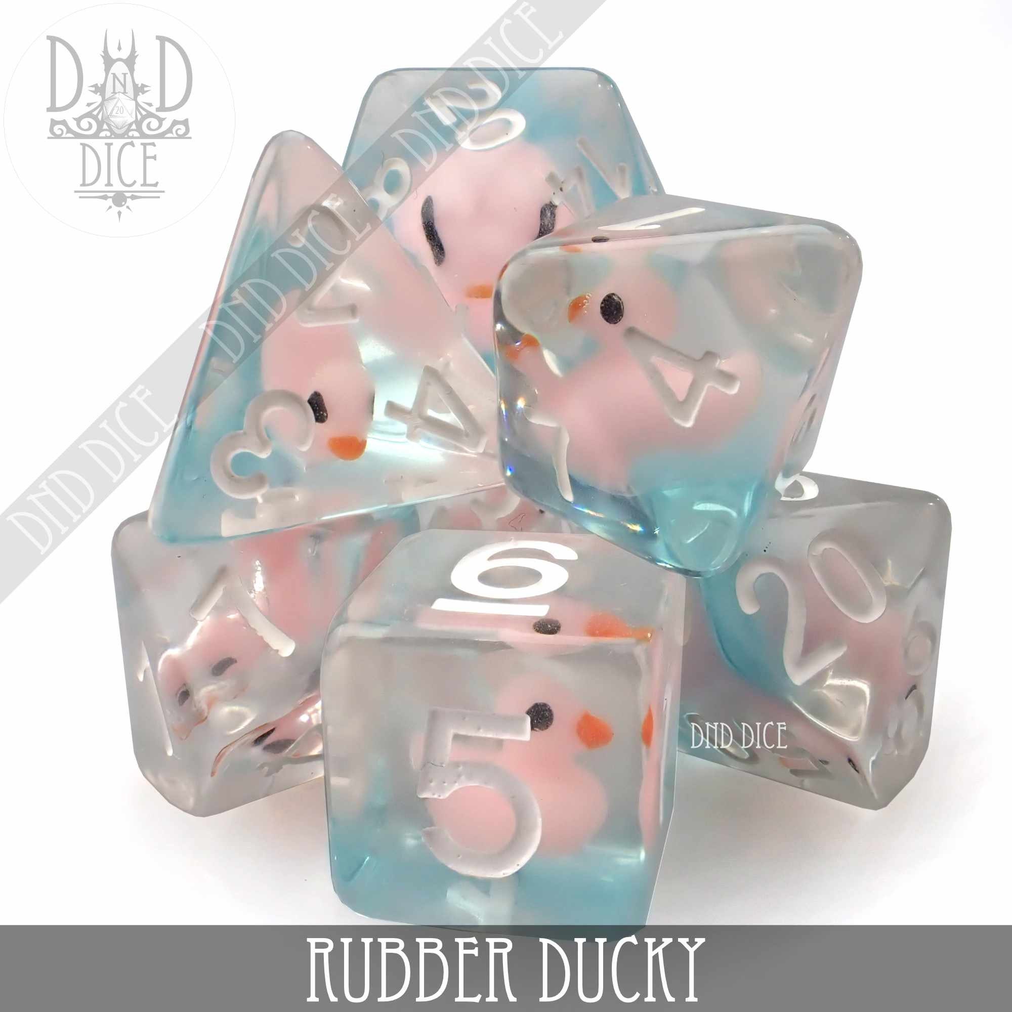 Dice Dice & Tile Games Games & Puzzles d20 Polyhedral dUCK dice set for ...