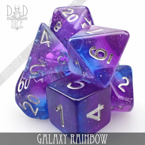 Galaxy Rainbow Dice Set for Dungeons & Dragons LGBTQ Dice - Etsy