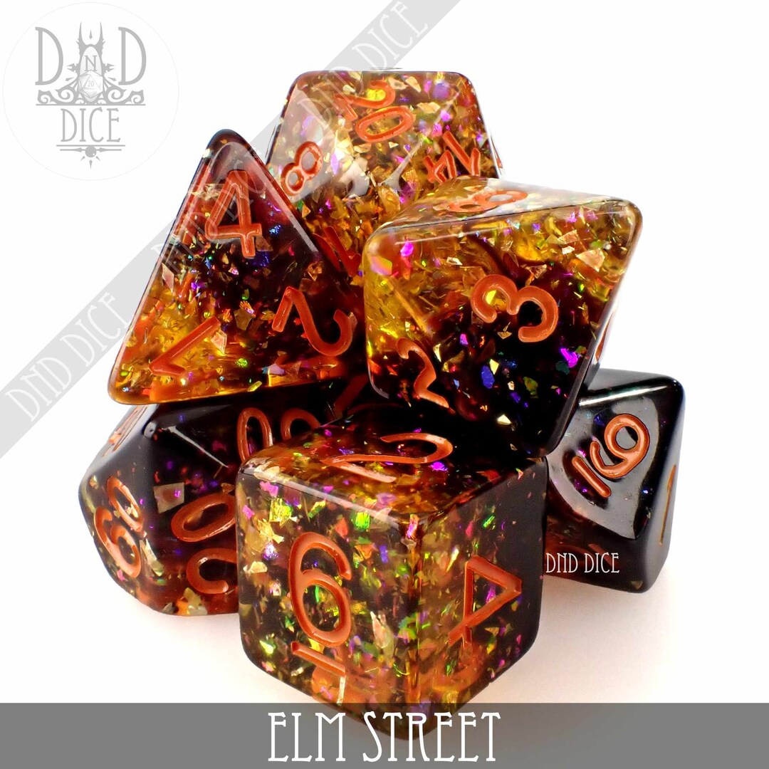 Elm Street Dice Set Spooky Halloween Look Dungeons & Dragons - Etsy