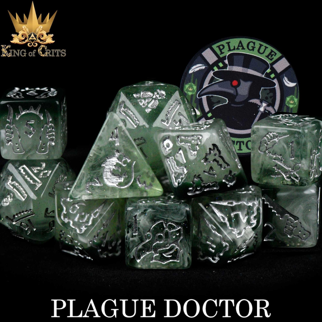 Plague Doctor Exclusive 11 Dice Set | Themed Bird Mask DND DICE With ...