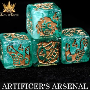 Artificer's Arsenal Exclusive 11 Dice Set With Poker Chip | Gears ...