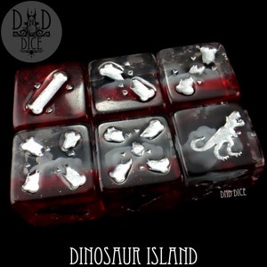 Dinosaur Island Exclusive 11 Dice Set T-rex and Friends Dinosaur Themed ...