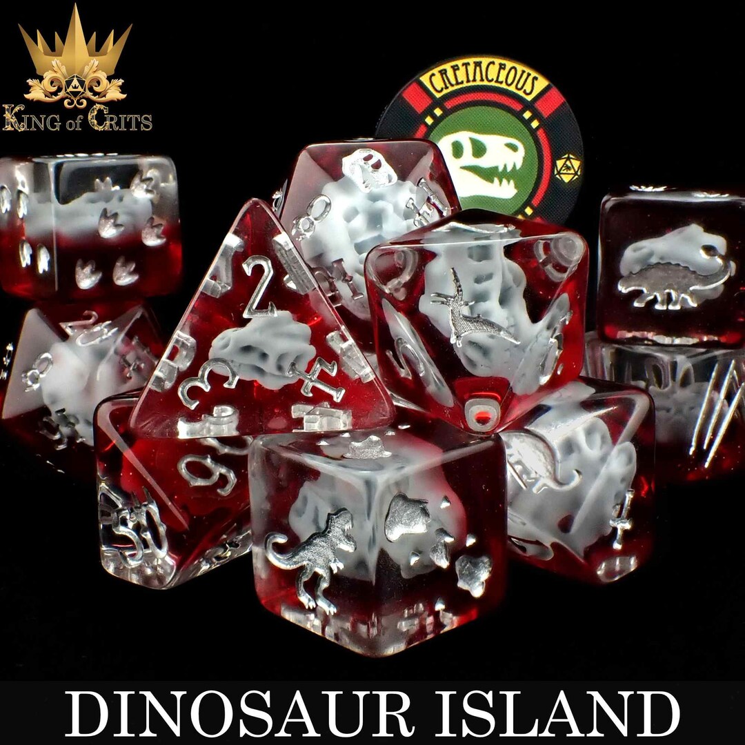 Dinosaur Island Exclusive 11 Dice Set | T-rex and Friends Dinosaur ...