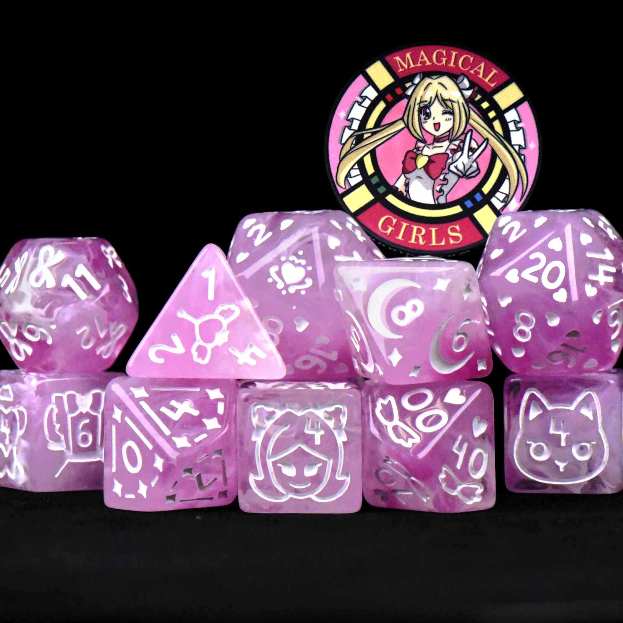 Magical Girls Exclusive 11 Dice Set | Super Cute Anime Girls Manga ...