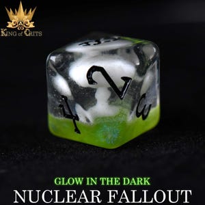 Nuclear Fallout Exclusive 11 Dice Set | Glow in the Dark Nuke Wasteland ...