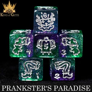 Prankster's Paradise Exclusive 11 Dice Set | Joker, Jester, and Harleys ...