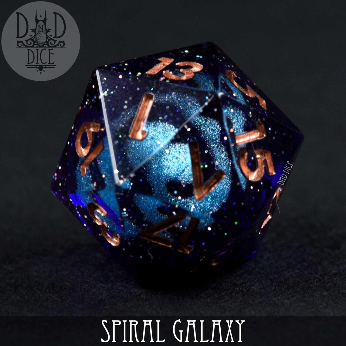 Spiral Galaxy Handmade Polyhedral Dice Set | Sharp Edge | Dungeons ...
