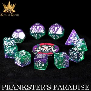Prankster's Paradise Exclusive 11 Dice Set | Joker, Jester, and Harleys ...