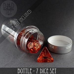 Display Bottles for 7 and 11 Dice Sets | Holds Resin and Metal Dice ...