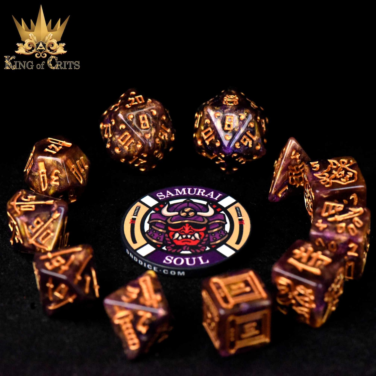 Samurai Soul Exclusive 11 Dice Set | Bushido and Katana Sword Japanese ...