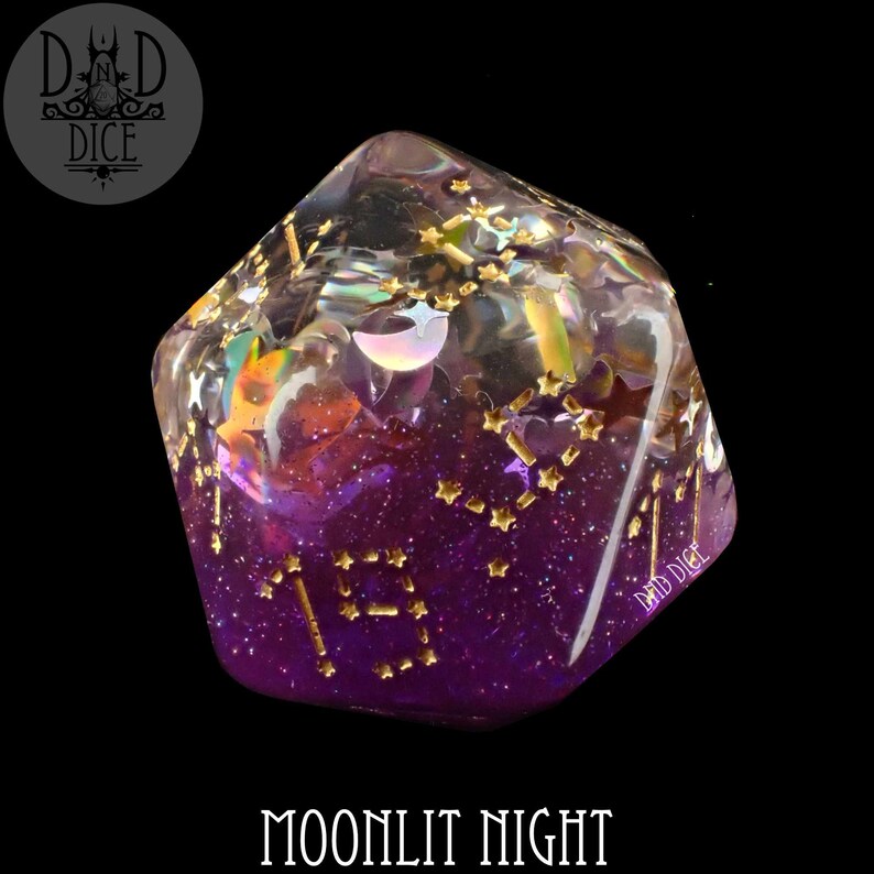 Moonlit Night Exclusive 12 Dice Set Unique Constellation - Etsy
