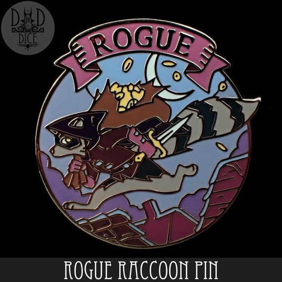 Rogue Raccoon Enamel Pin Exclusive D&D Class Pins DND DICE - Etsy