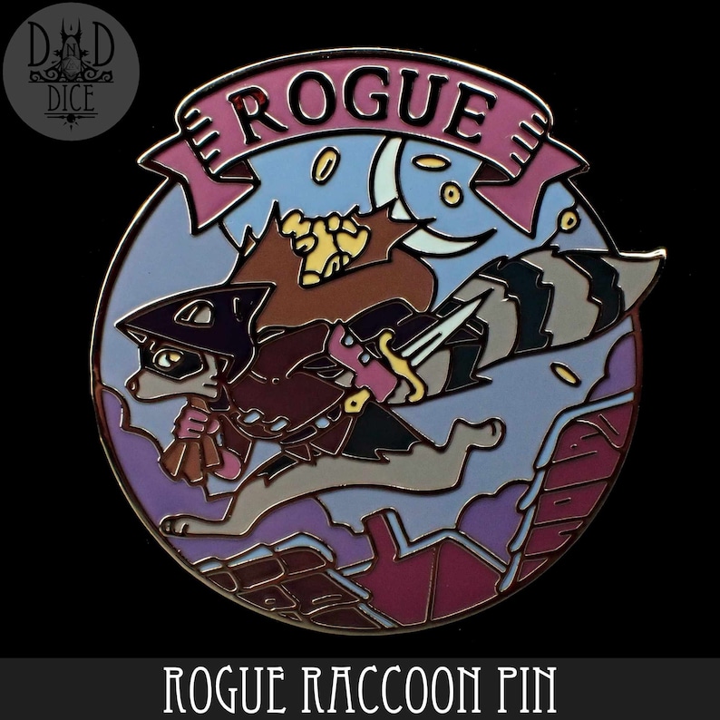 Rogue Raccoon Enamel Pin Exclusive D&D Class Pins - Etsy