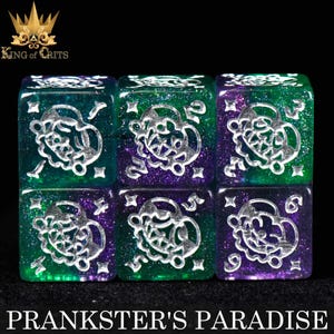 Prankster's Paradise Exclusive 11 Dice Set | Joker, Jester, and Harleys ...
