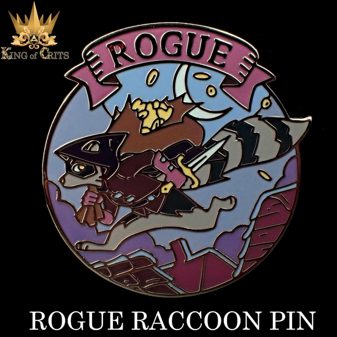 Rogue Raccoon Enamel Pin | Exclusive D&D Class Pins - Etsy