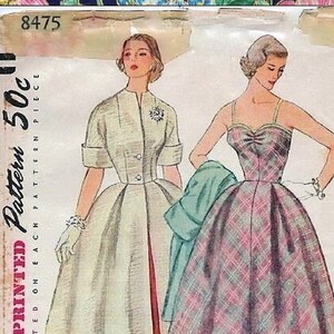 50s Prom Dress Pattern UNCUT Simplicity 8475 Size 12 Dress - Etsy