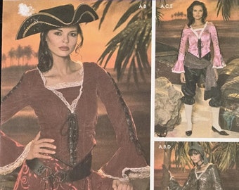 Simplicity 4914 Pirate Costume Cosplay Pattern Misses Size 6 8 10 12 ...