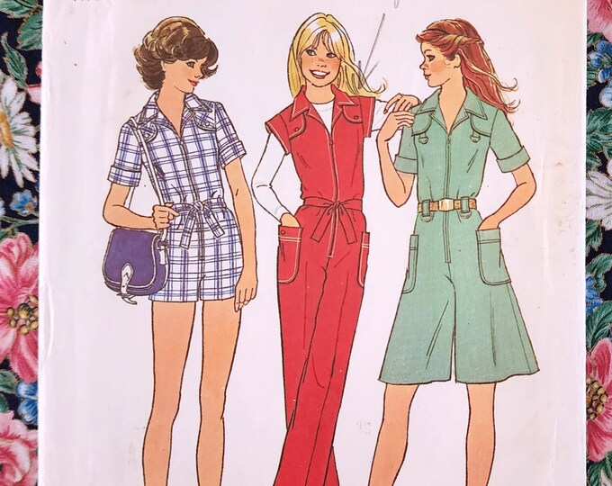 70s Jumpsuit Pattern, UNCUT, Simplicity 7997, Size 15/16, Jumpsuit in ...