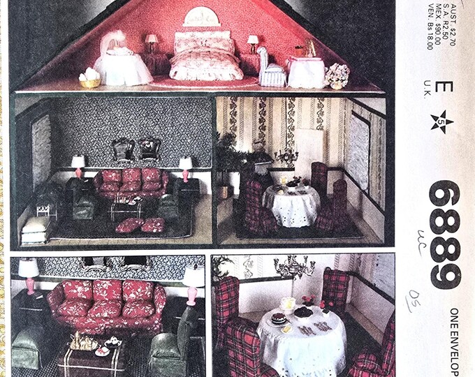Doll House Furniture Pattern, UNCUT, Mccall's 6889, Furniture, Walls ...