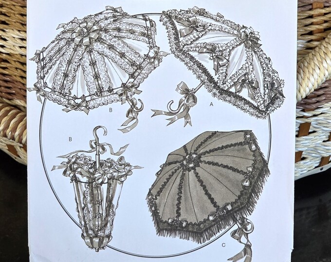 Victorian Era Parasol Patterns, UNCUT, Butterick 4955, Three Decorative ...