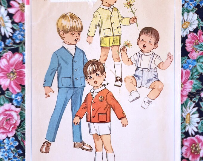 Boys Suit Pattern, Simplicity 8118, Size Boys 4, 60s Boys' Suit Pattern ...