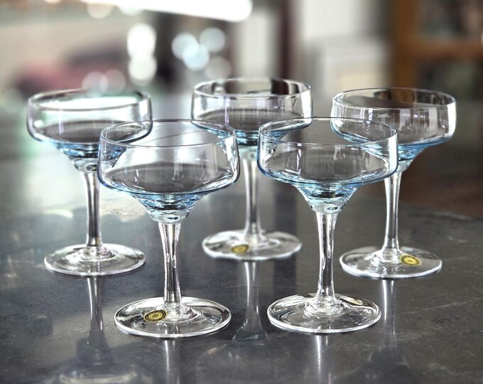 5 Sasaki Harmony Azure Champagne Glasses, (4-7/8", 7 Oz) - Etsy