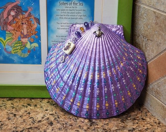 Purple Scallop Shell - Etsy