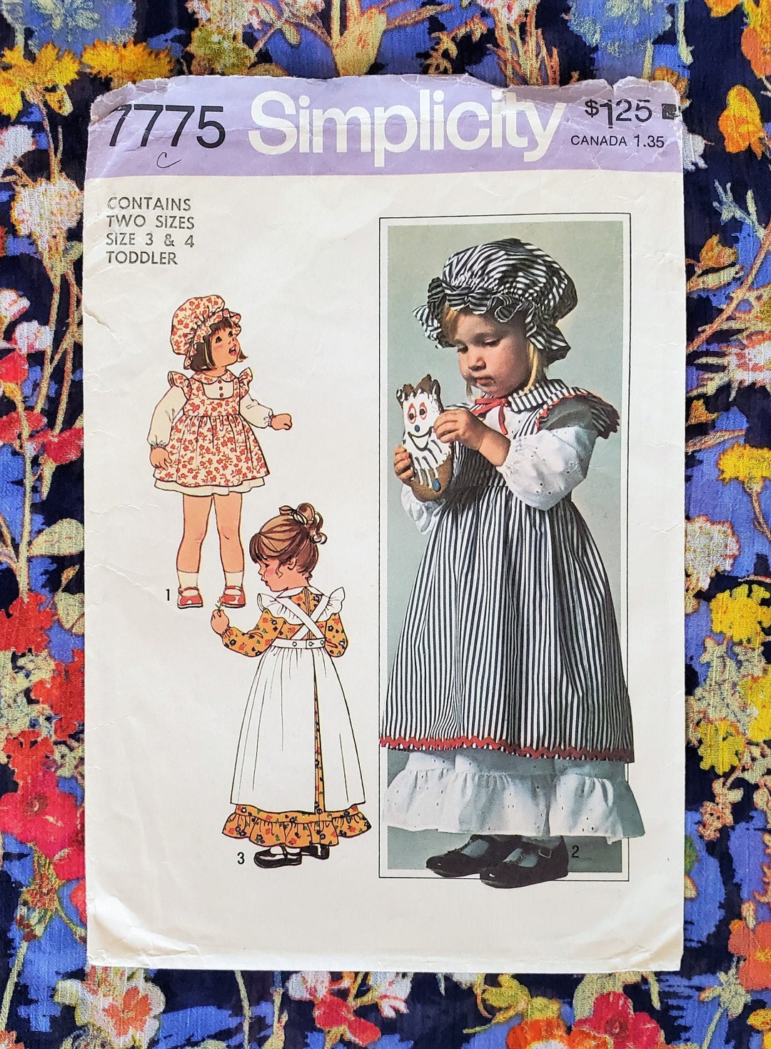 Toddler Prairie Dress Pattern Simplicity 7775 Size 3 - Etsy
