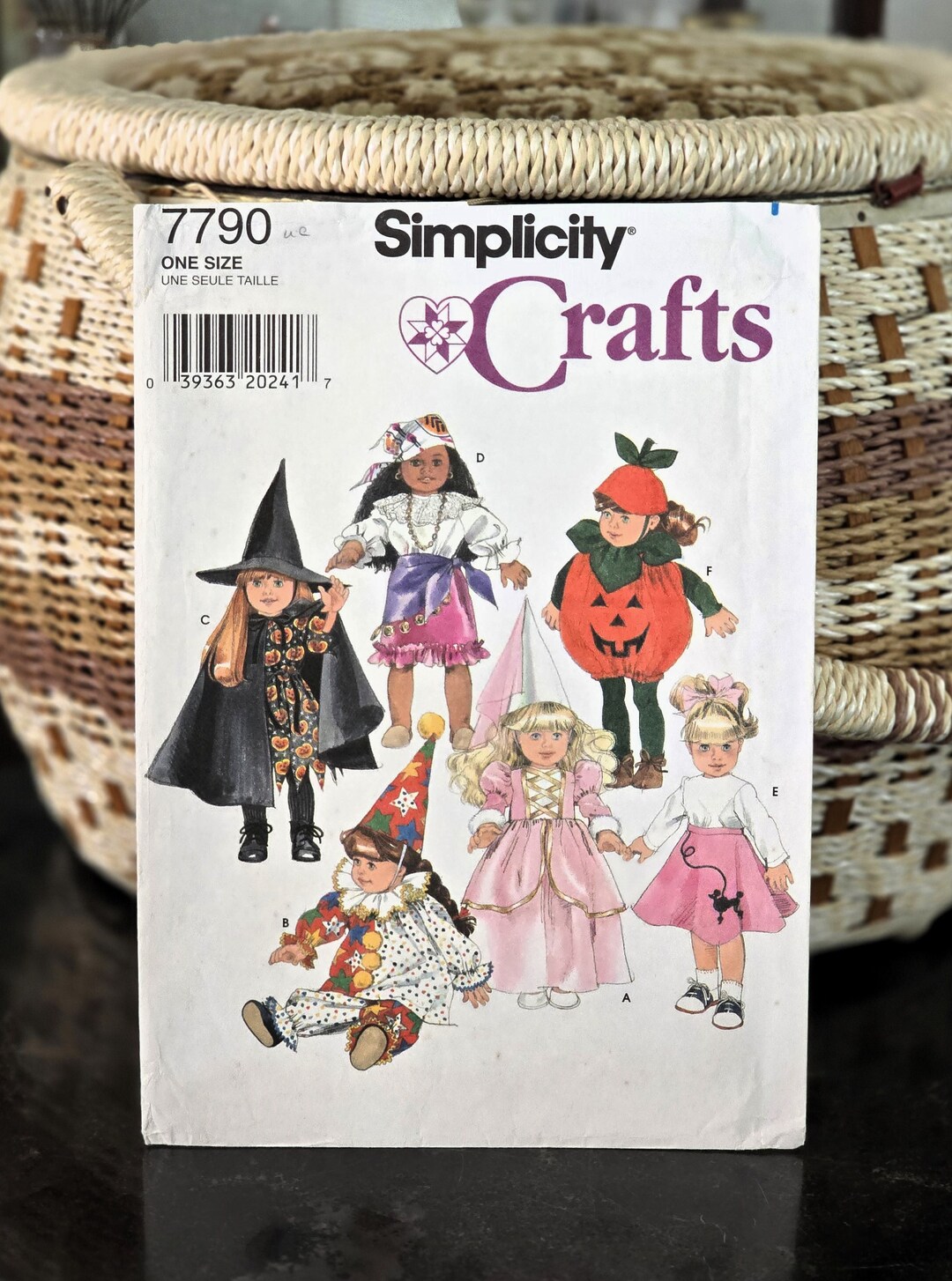 Doll Costume Pattern, UNCUT, Simplicity 7790, Costumes for Doll 18 ...