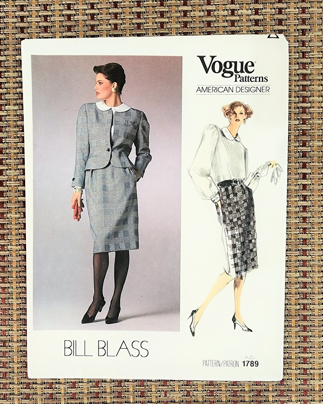 80s Vogue Suit Pattern, UNCUT, Vogue 1789, Size 14, Bill Blass Suit ...