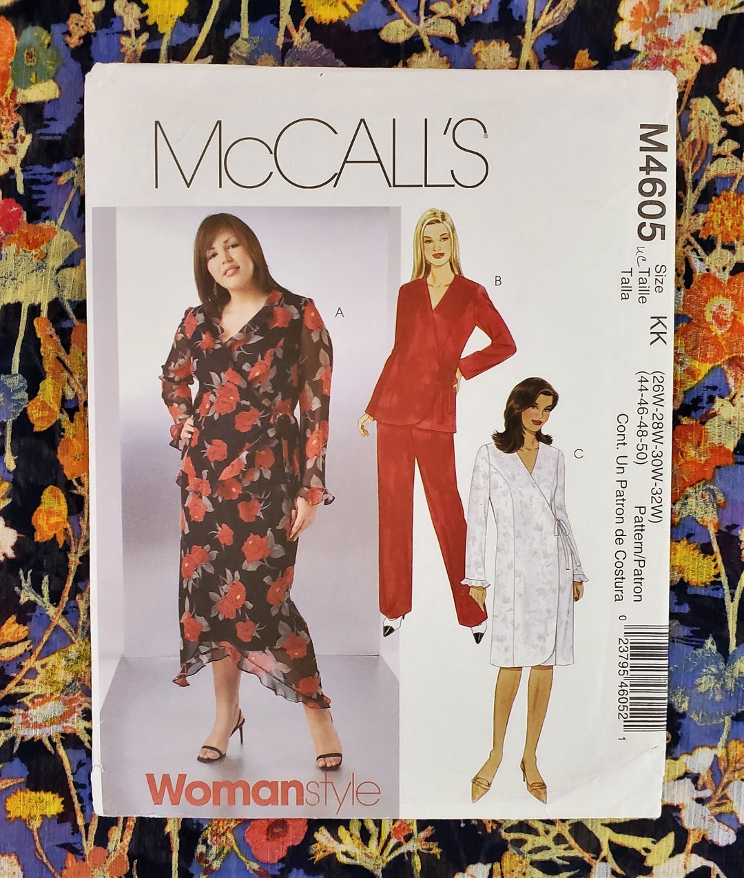Ladies Suit Pattern, UNCUT, Mccall's 4605, Size 26W-32W, Lined Dress ...