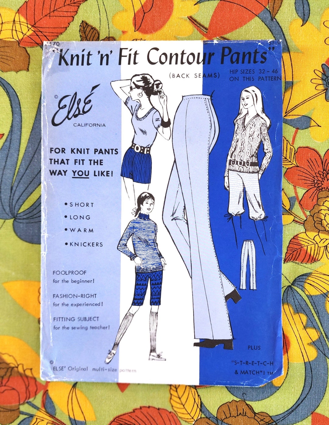 70's Knickers Pattern, UNCUT, Knit N Fit #170, Size Hips 32-46, Contour ...