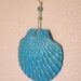 Painted Dot Art Shell, Peacock Inspired Hand Painted Scallop Shell ...